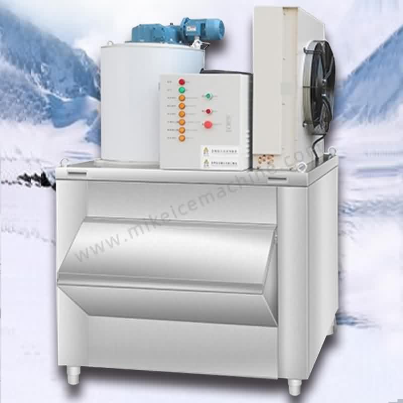 Wholesale 1000kg/day flake ice machine + 400kg ice storage bin. factory ...
