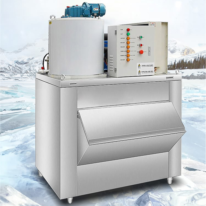 Wholesale 500kg/day flake ice machine + 300kg ice storage bin. factory ...